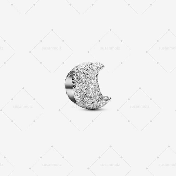 Pandora | Jewelry | Pandora Textured Moon Mini Charm | Poshmark